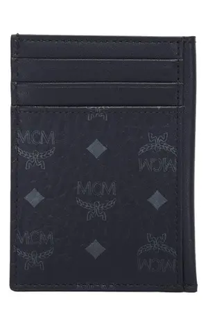Mcm N/s Card Case In Visetos Original - Black