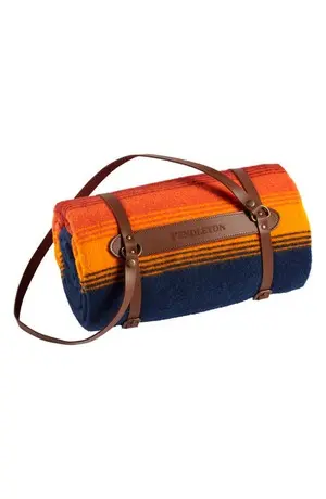 Pendleton National Park Stripe Throw Blanket & Carrier - Grand Canyon