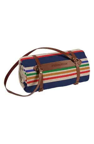 Pendleton National Park Stripe Throw Blanket & Carrier Yellowstone