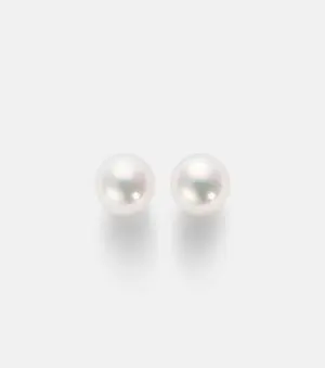 Mikimoto 18kt Gold Akoya Pearl Stud Earrings - White