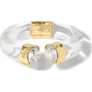Alexis Bittar Bonbon Crystal Lucite® Hinged Bracelet Gold