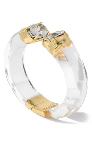 Alexis Bittar Bonbon Crystal Lucite® Hinged Bracelet - Gold