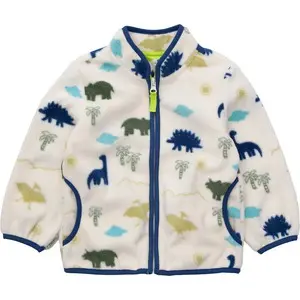 ROKKA&ROLLA Fleece Adventure Jacket - Cream Dino