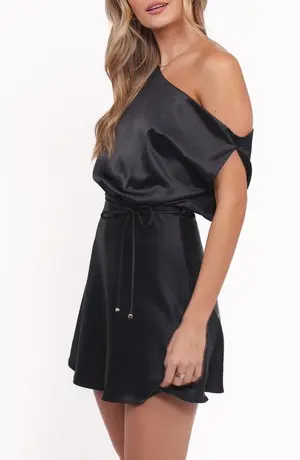 PETAL & PUP One-shoulder Mini Dress