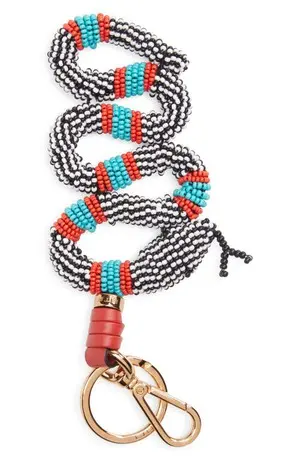 Etro Beaded Snake Bag Charm - Multicolour On White Base