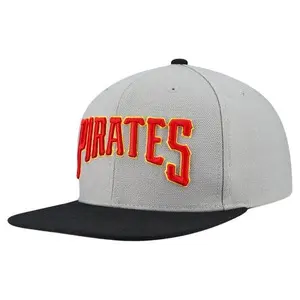 Mitchell & Ness Pittsburgh Pirates Cooperstown Collection Basic Flip Snapback Hat - Gray