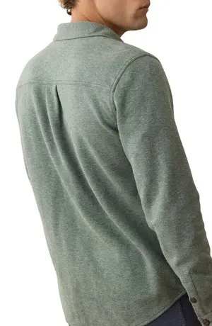 Marine Layer Pacifica Knit Flannel Button-up Overshirt