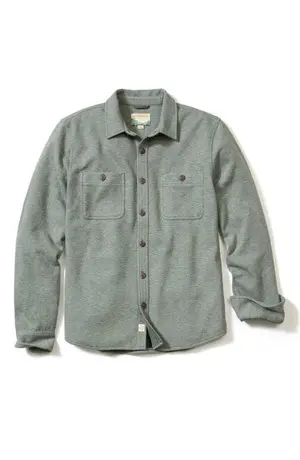 Marine Layer Pacifica Knit Flannel Button-up Overshirt