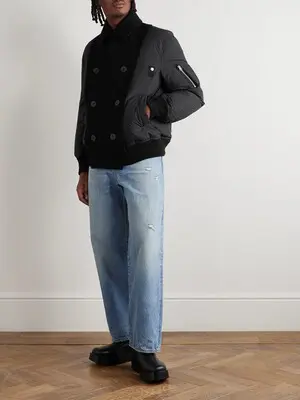 Sacai Double-breasted Down Bomber Jacket