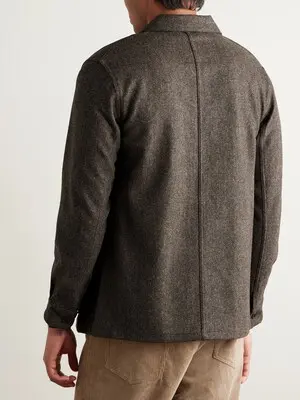 Portuguese Flannel Labura Herringbone Virgin Wool Jacket