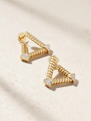 Marina B Trisolina Traliccio Diamond Earrings - Gold