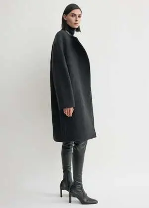 TOTEME Collarless Felt Coat