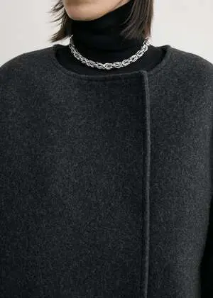 TOTEME Collarless Felt Coat