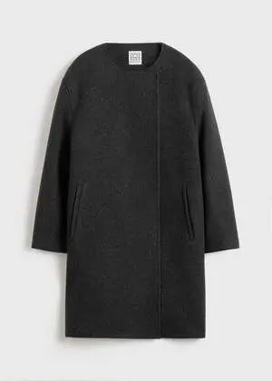 TOTEME Collarless Felt Coat