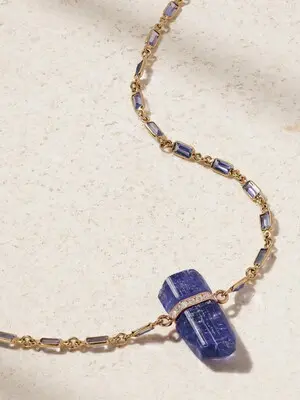 Jia Jia 14-karat Tanzanite And Diamond Necklace - Gold