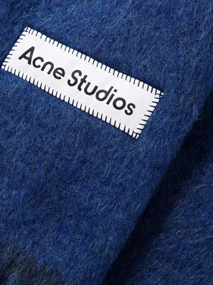 Acne Studios Vally Fringed Knitted Scarf