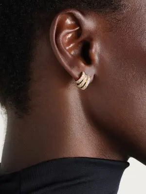 BY PARIAH Classic Sapphire And Diamond Hoop Earrings