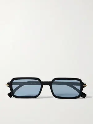Fendi Selleria Rectangle-frame Sunglasses - Black