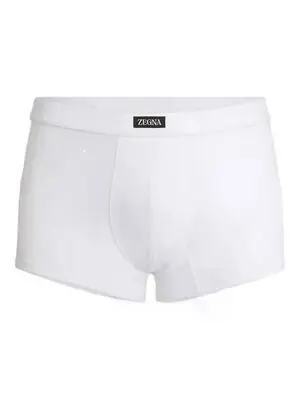 Zegna Logo-waistband Boxers - White