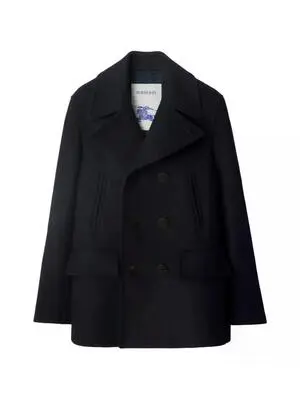 Burberry Wool Pea Coat - Blue
