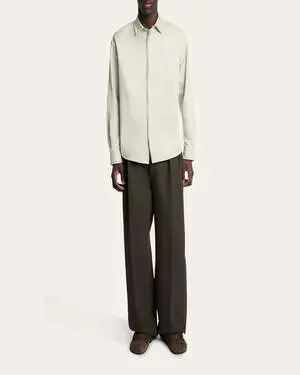 Jacquemus Simon Cotton Herringbone Sport Shirt
