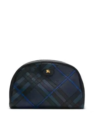 Burberry Check-pattern Wash Bag - Blue