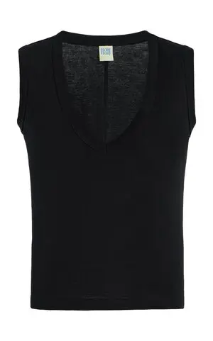 FLORE FLORE Dewi Cotton Tank Top - Black