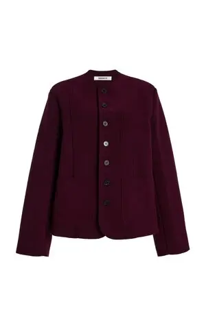 BIRROT Lay4 Crepe Jacket - Burgundy
