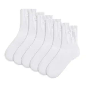 PUMA Quarter Crew Socks 3 Pairs - White