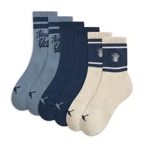 PUMA Nyc Low Crew Socks 3-pack - Assorted Colours