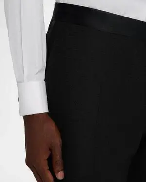 Canali Apos;s Textured Wool Peak Lapel Suit - Black