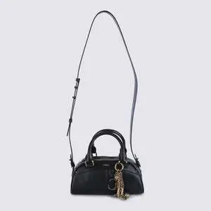 Chloé Leather Bowling Top Handle Bag - Black