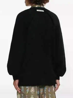 Undercover Buttoned Raglan-sleeve Cardigan - Black