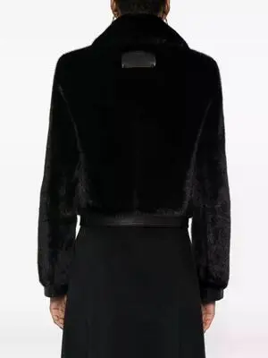 Patrizia Pepe Faux-fur Leather-trimmed Jacket