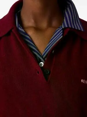 Miu Miu Cashmere Polo Sweater - Red
