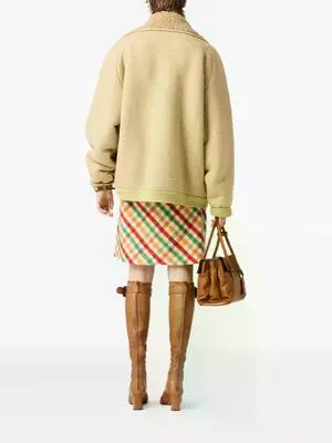 Miu Miu Zip-up Shearling Jacket - Neutrals