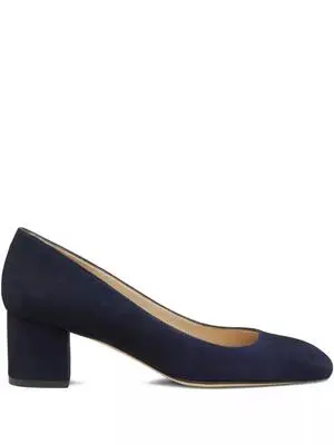 STUART WEITZMAN Maewe Block-heel Suede Pumps - Blue
