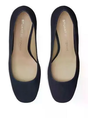 STUART WEITZMAN Maewe Block-heel Suede Pumps - Blue