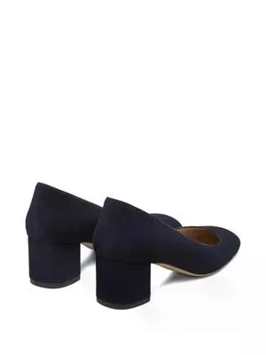 STUART WEITZMAN Maewe Block-heel Suede Pumps - Blue