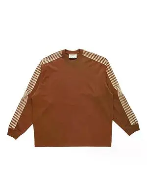 SONG FOR THE MUTE Appliqué Crewneck Long-sleeve Sweatshirt - Brown