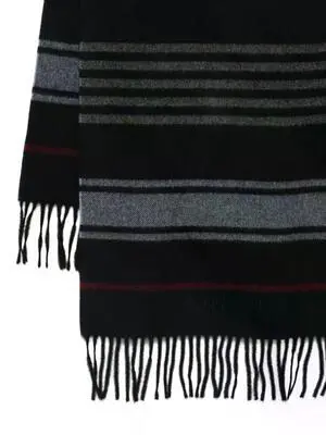 Corneliani Striped Fringed Scarf