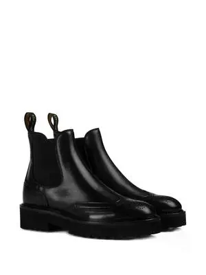 DOUCAL'S Leather Wingtip Chelsea Boots