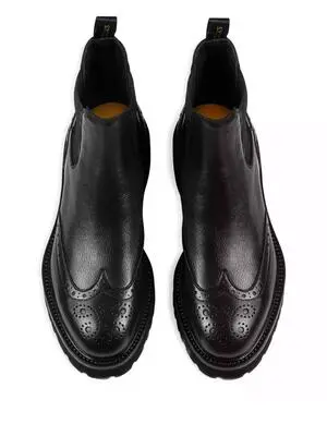 DOUCAL'S Leather Wingtip Chelsea Boots