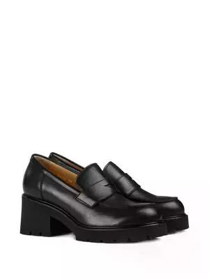 DOUCAL'S Leather Heeled Loafers