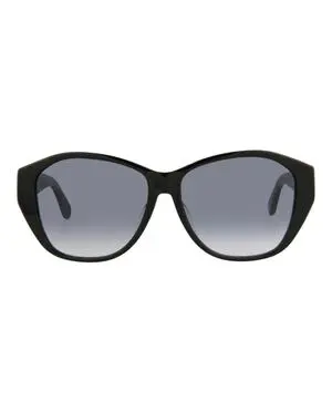 Saint Laurent Round-frame Acetate Sunglasses - Black Black Grey (slm8fn/30013807/001)