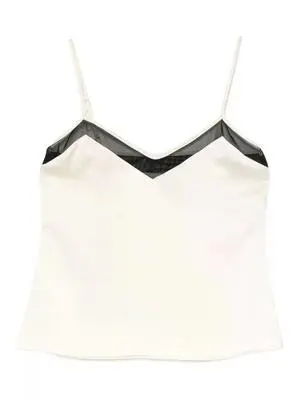 Imperial V-neck Spaghetti Strap Top - Neutrals