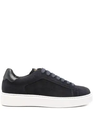 DOUCAL'S Clay Suede Lace-up Sneakers - Blue