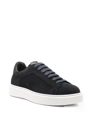 DOUCAL'S Clay Suede Lace-up Sneakers - Blue