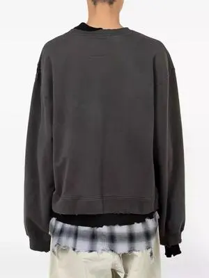 Mihara Yasuhiro Layered Sweatshirt With Distressed Detailing - Black