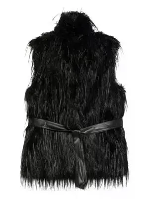 Pinko Faux-fur Gilet With Belt